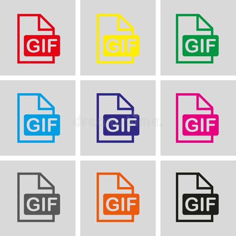 Gif Icon Stock Vector Illustration Flat Design Stock Vector ...