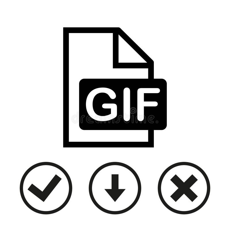 Gif Icon Stock Vector Illustration Flat Design Stock Vector ...