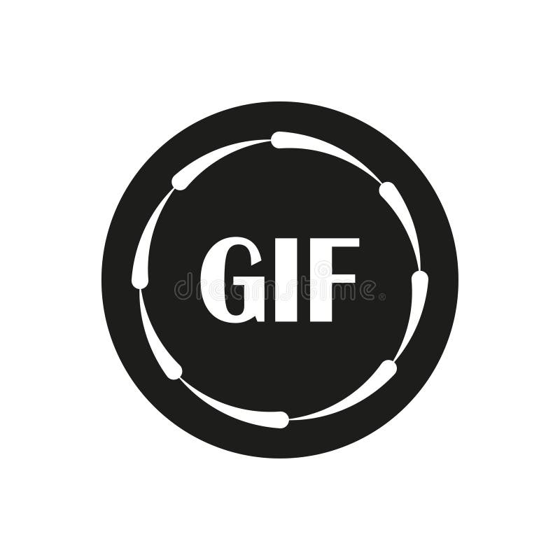 Gif Logo Icon. Social Media Flat Icon. Vector Illustration Stock Vector ...