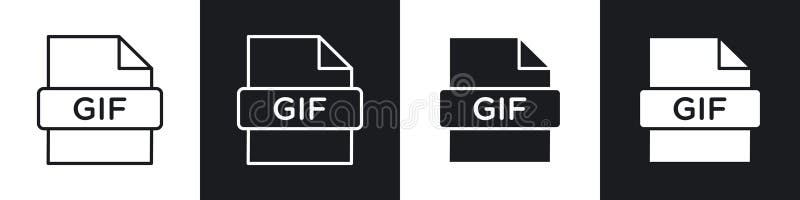 Gif icon stock vector. Illustration of media, business - 341326263