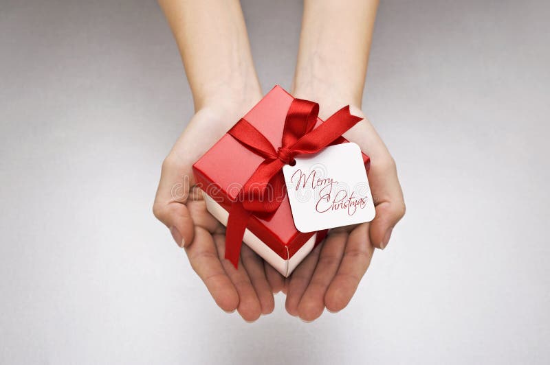 Christmas gift giving stock image. Image of give, xmas - 1536721