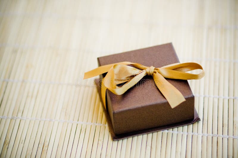 Gift stock photo. Image of brown, ribbon, wrapping, christmas - 5729864