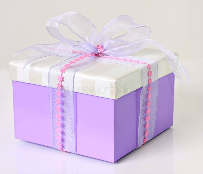 Purple present stock image. Image of dotted, gift, isolated - 11315217