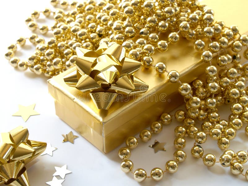 Gift stock image. Image of beads, gilded, stars, gold, gift - 930333