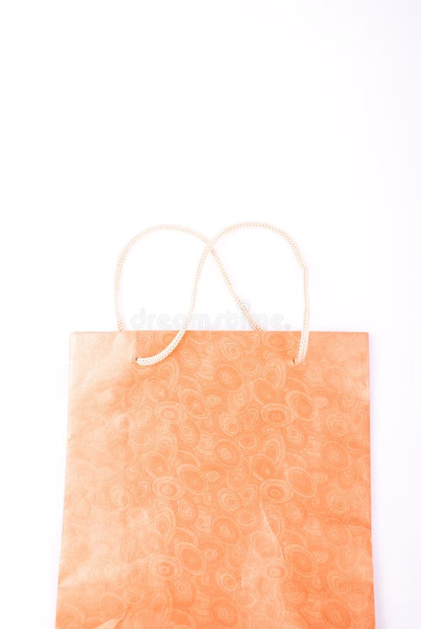Gift bag isolated stock image. Image of carry, brown, plain - 7489339