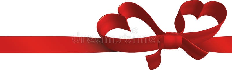 Gift band with hearts stock illustration. Illustration of celebrate ...