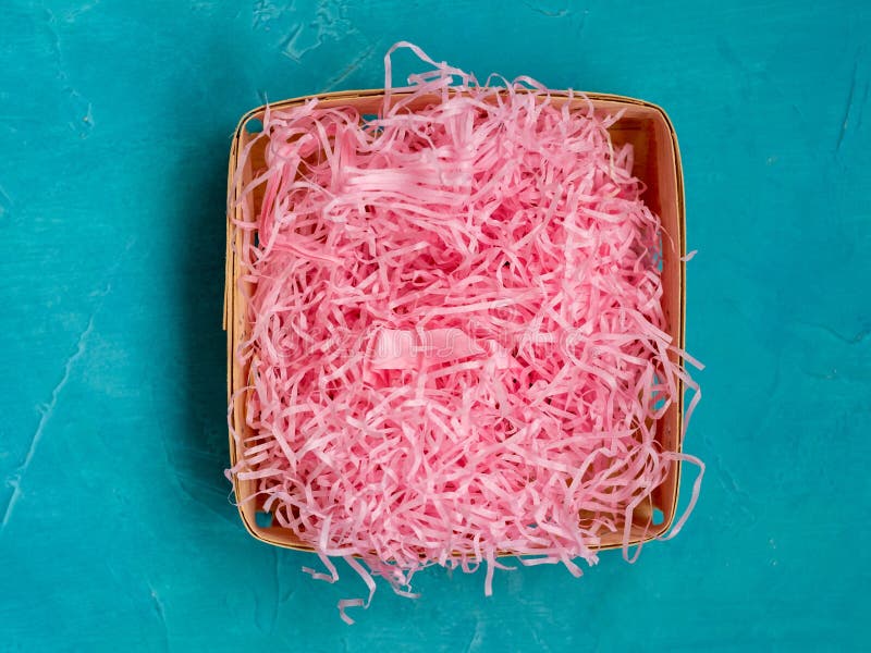 Gift Basket Handmade Rustic Package Raffia Filler Stock Image - Image ...