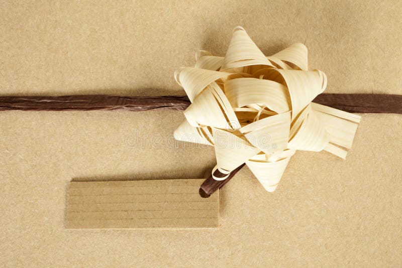 Gift with blank label stock photo. Image of decorative - 16342218