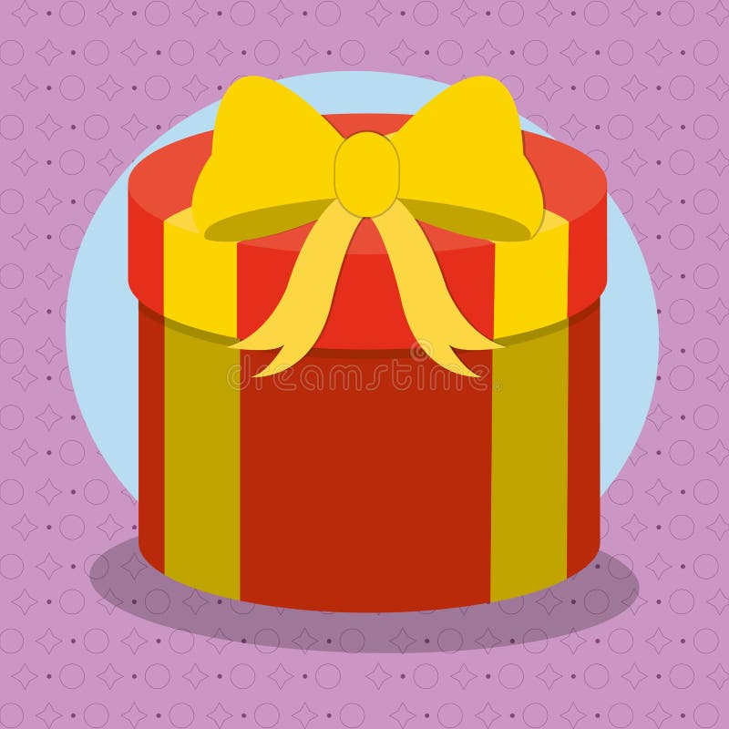 Gift with bow design stock vector. Illustration of design - 109834956