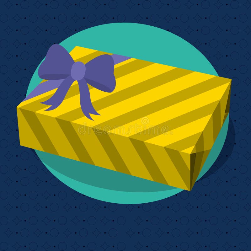 Gift with bow design stock vector. Illustration of icon - 109871645