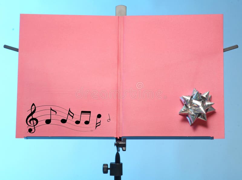 Gift Bow and Music Note Stand. Stock Photo - Image of note, romance ...