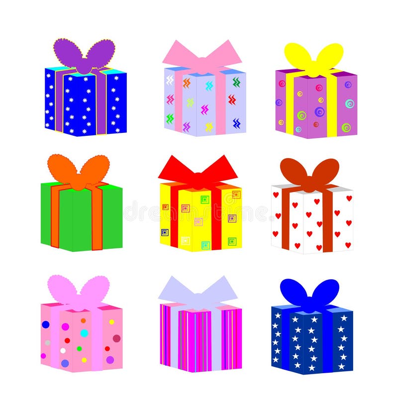 Cute gift box vector stock vector. Illustration of band - 5875518