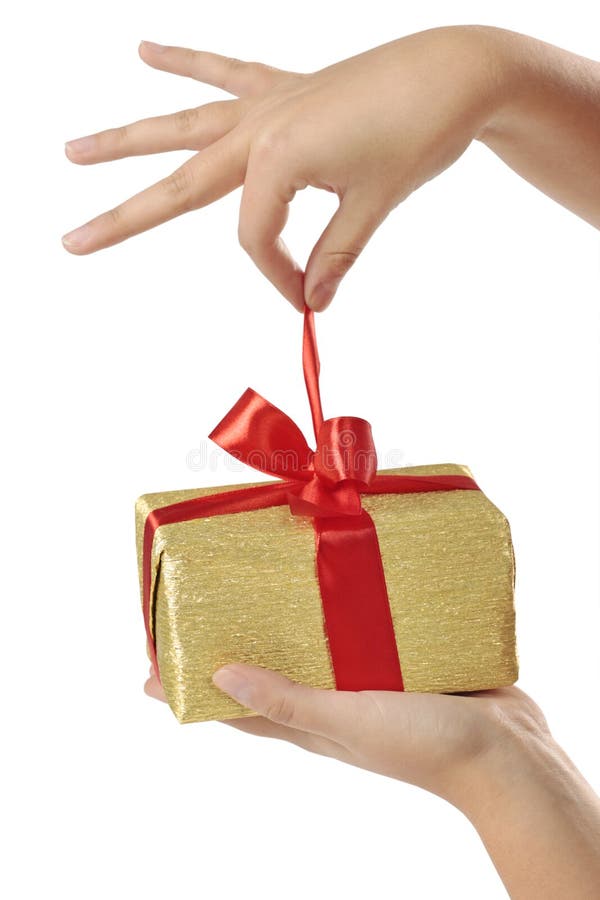 Hands Holding Beautiful Gift Box Stock Image - Image of hand, merry ...