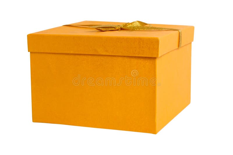 White Gift Box with Ping Satin Ribbon Bow Stock Image - Image of ...