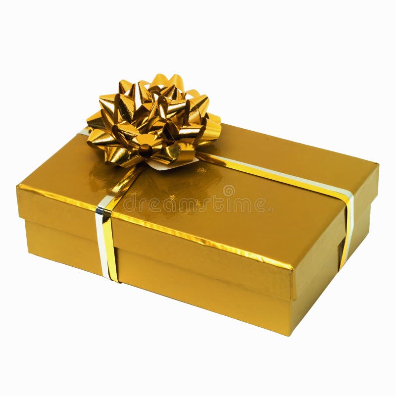 Opened golden gift box stock photo. Image of white, christmas - 3608898