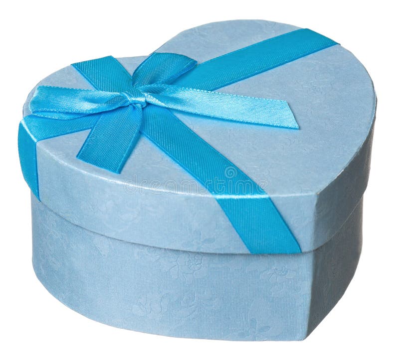 Side View of Isolated Turquoise Gift Box on White Stock Image - Image ...