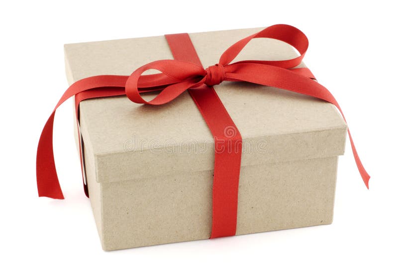 Gift box stock photo. Image of brown, white, nature, tape - 7074678