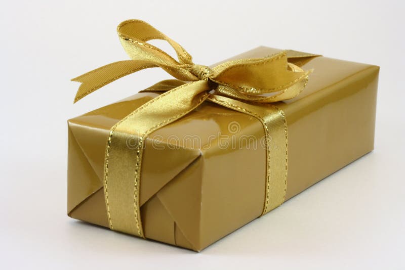 Gold Wire Gift Box stock image. Image of giftbox, decoration - 8723307