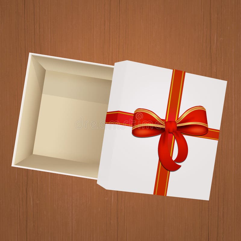 Gift box from above stock illustration. Illustration of discard - 124788888