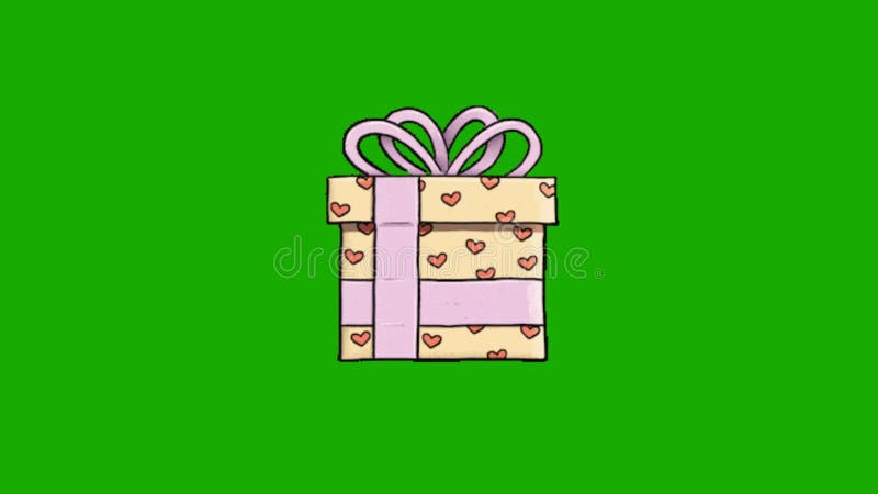 Gift Box Animation on Green Screen Stock Footage - Video of celebrate ...