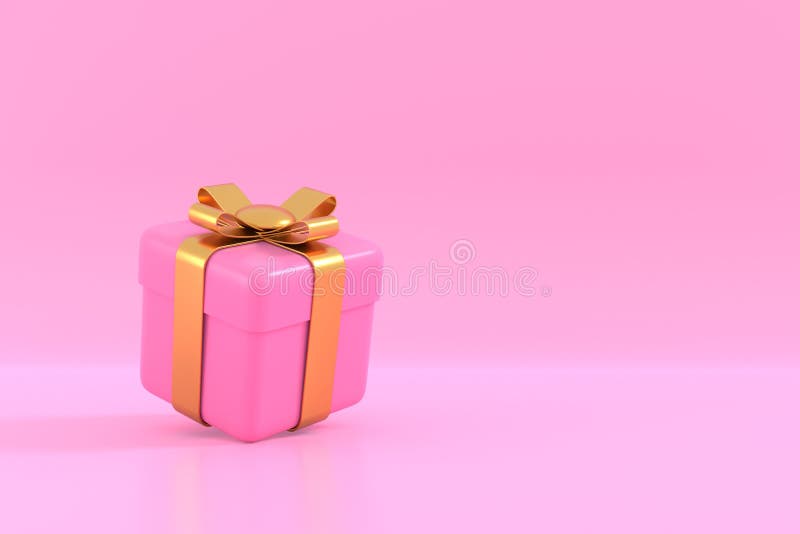 Gift Box Banner Design. 3D Rendering Stock Illustration - Illustration ...