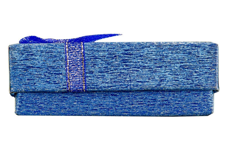 Gift Box Blue Color on White Background,Clipping Path Stock Image ...