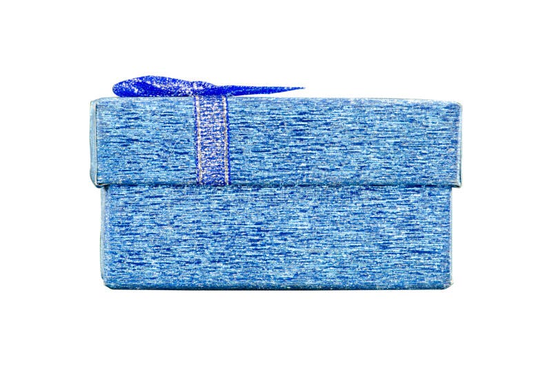 Gift Box Blue Color on White Background,Clipping Path Stock Image ...