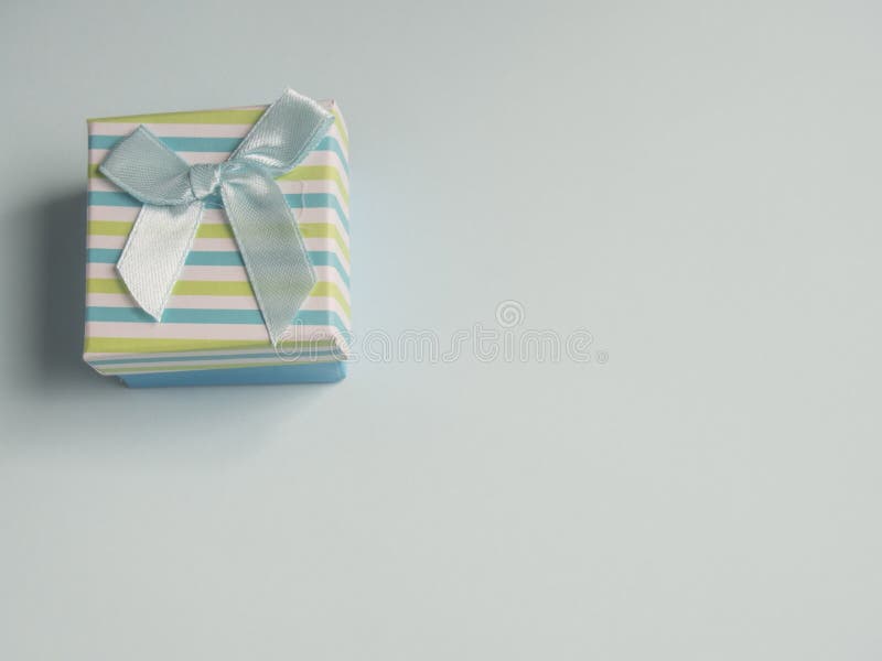 Gift box on blue stock photo. Image of background, gift - 113052166