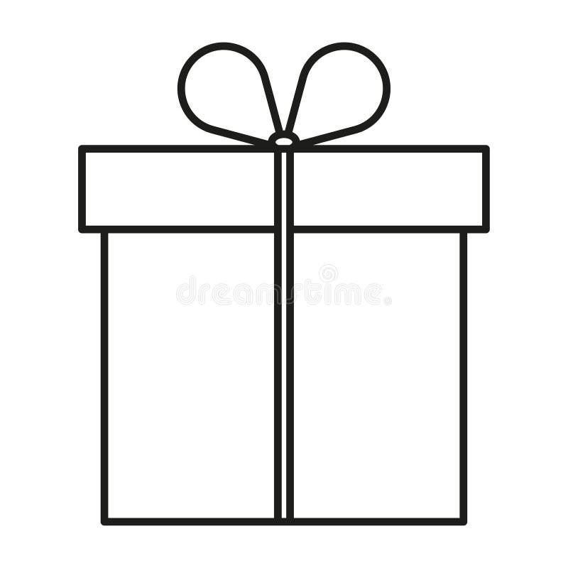 Gift Box with Bow. Simple Present Icon. Vector Illustration. EPS 10 ...