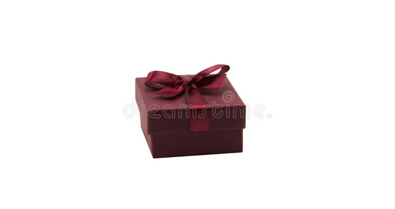 Set of Burgundy Gift Boxes with Bows and Ribbons. Image Photo Stock ...