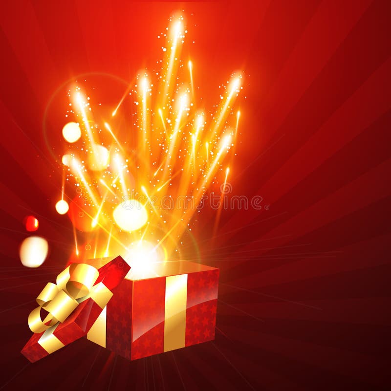 Gift box bursting stock vector. Illustration of celebration - 22125422