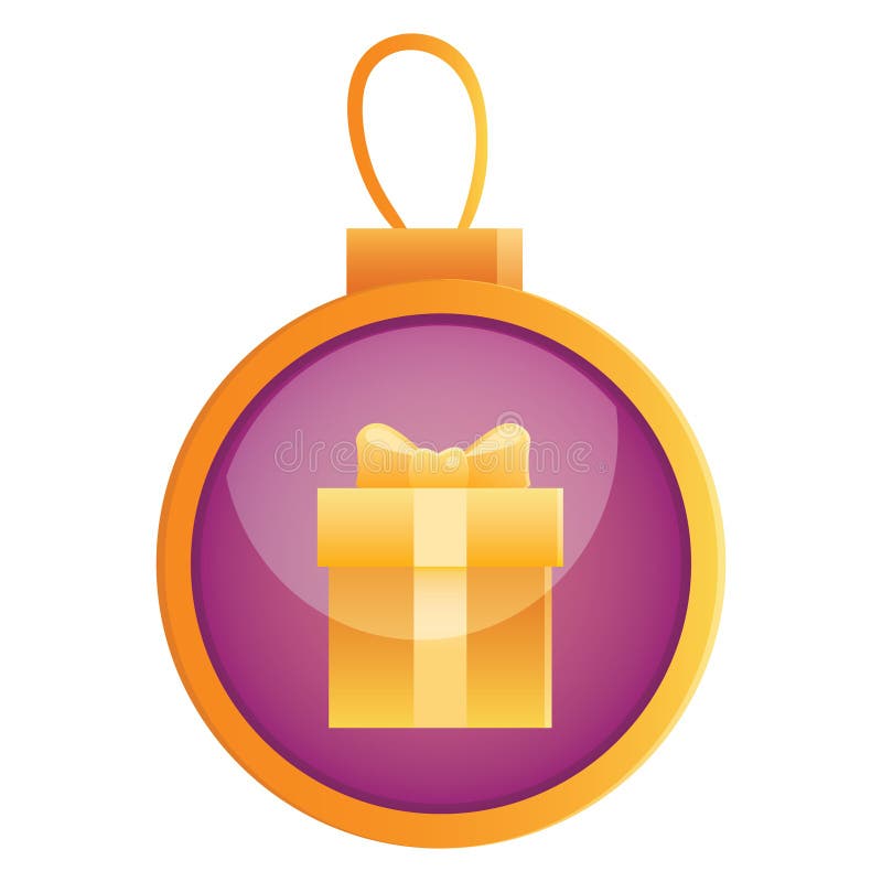 Gift Box Button. Vector Illustration Decorative Design Stock Vector ...