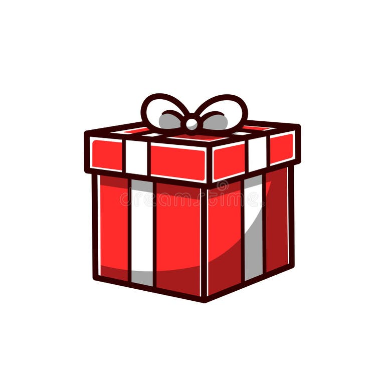 Gift Red Box Cartoon Illustration Stock Illustration - Illustration of ...