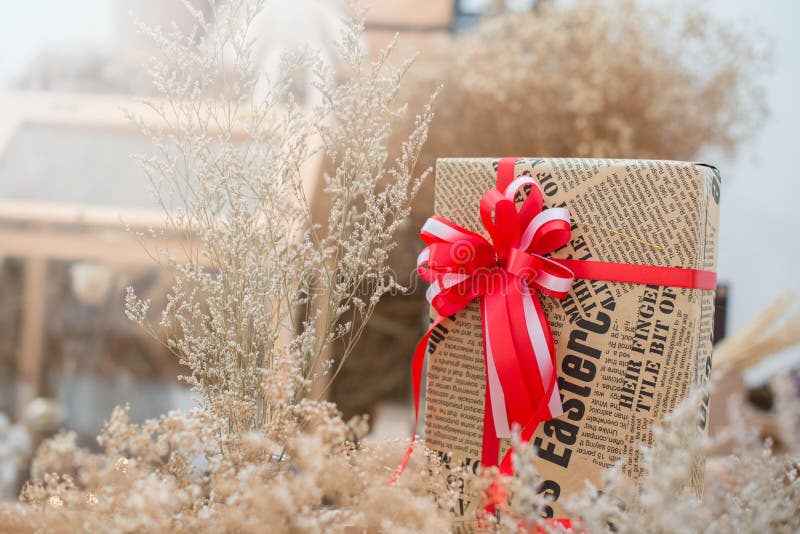 Gift box stock photo. Image of retro, decor, copy, happy - 82712980