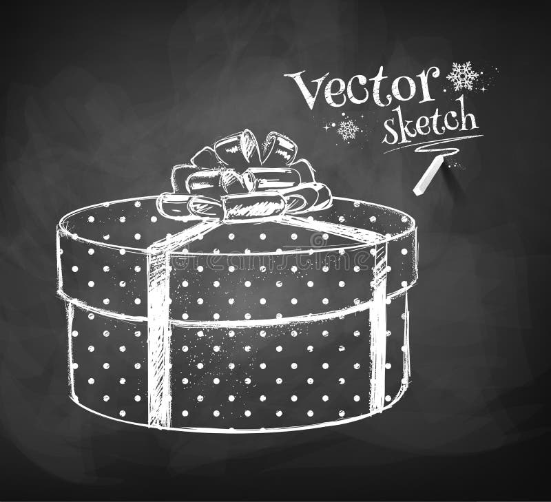 Gift box stock vector. Illustration of chalked, present - 52413153
