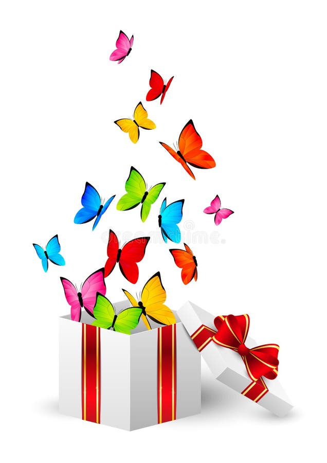 Rainbow butterflies frame stock vector. Illustration of butterfly ...