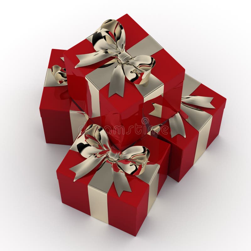 Gift Box Concept 3d Illustration Stock Illustration - Illustration of ...