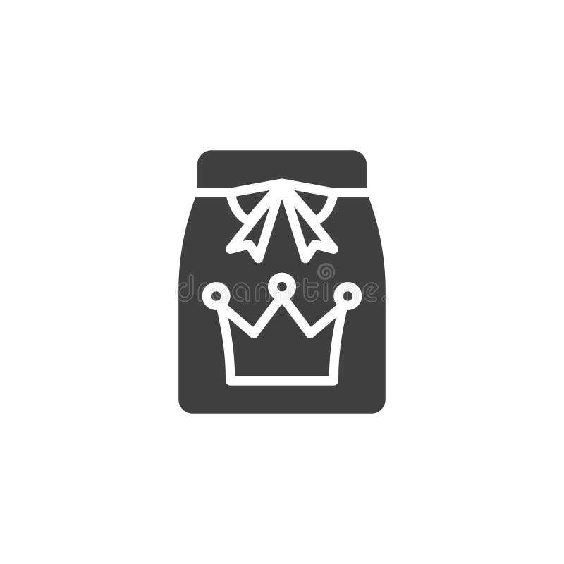A Gift Box with a Crown Vector Icon Stock Vector - Illustration of logo ...