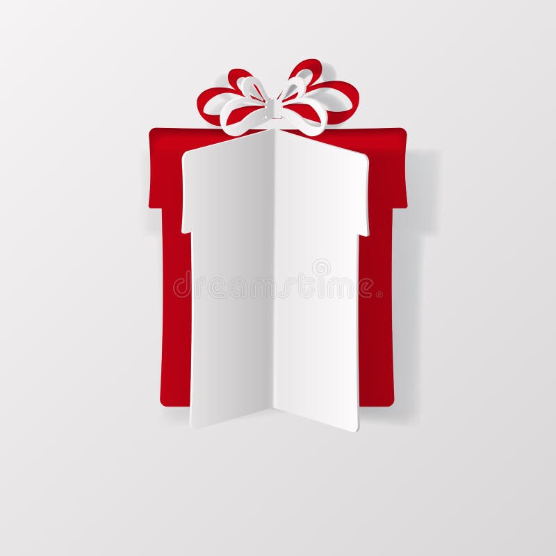 Gift box cut from paper stock vector. Illustration of design - 34568720