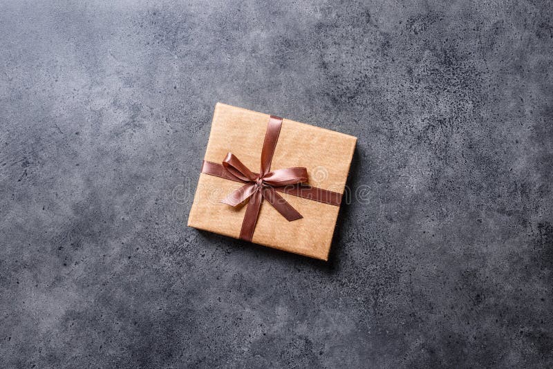 Gift box, flat lay stock image. Image of gift, wrapped - 170629139