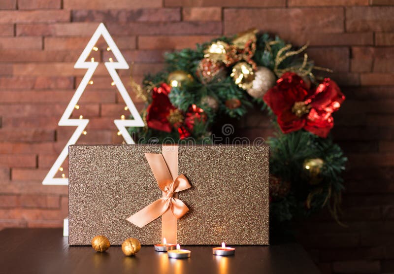 Gift box and decor stock image. Image of birthday, surprise - 62377819