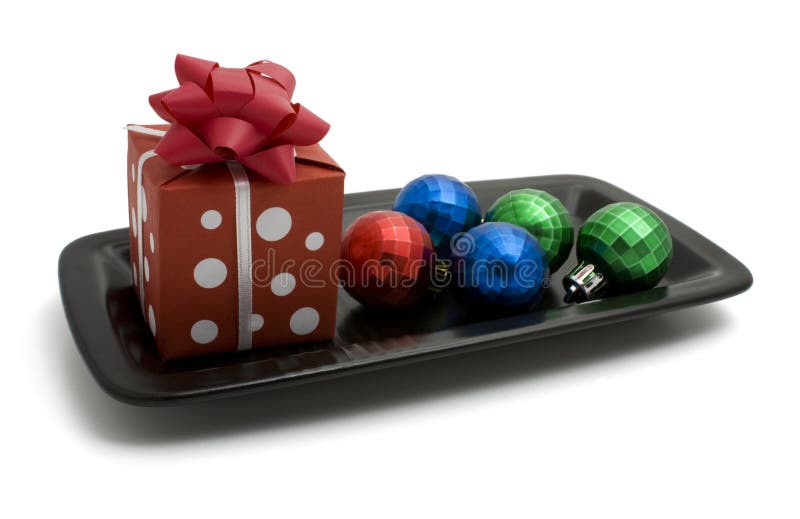 Gift Box and Decorative Ball Stock Image - Image of decorative ...
