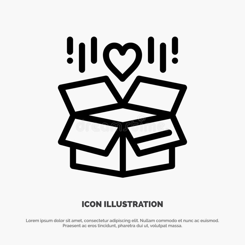 Gift, Box, Delivery, Surprise Line Icon Vector Stock Vector ...