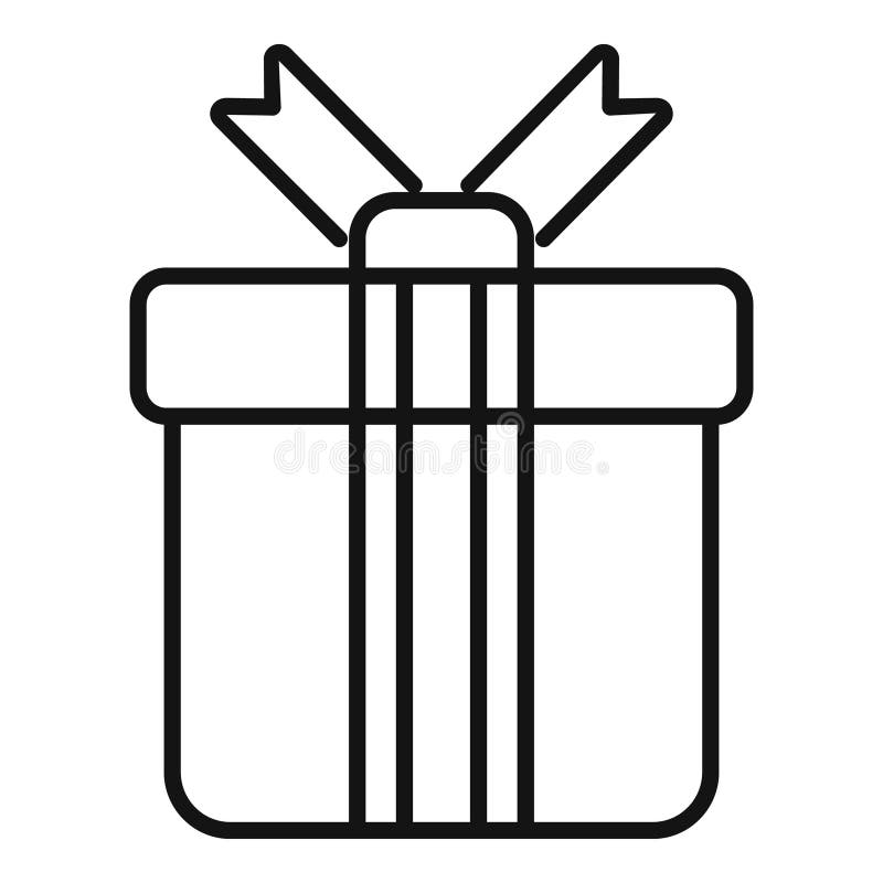 Gift Box Design Icon Outline Vector. Closed Offer Stock Vector ...