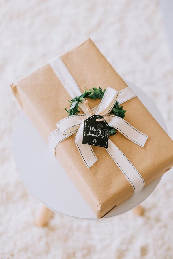 Gift Box Design Style Rustic Craft Packaging Stock Image - Image of ...