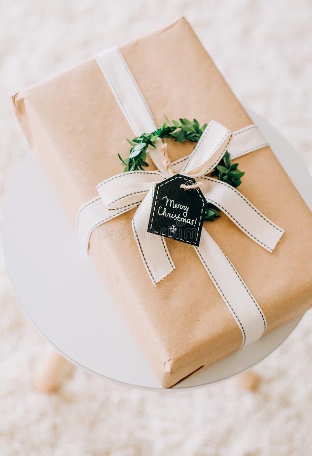 Gift Box Design Style Rustic Craft Packaging Stock Image - Image of ...