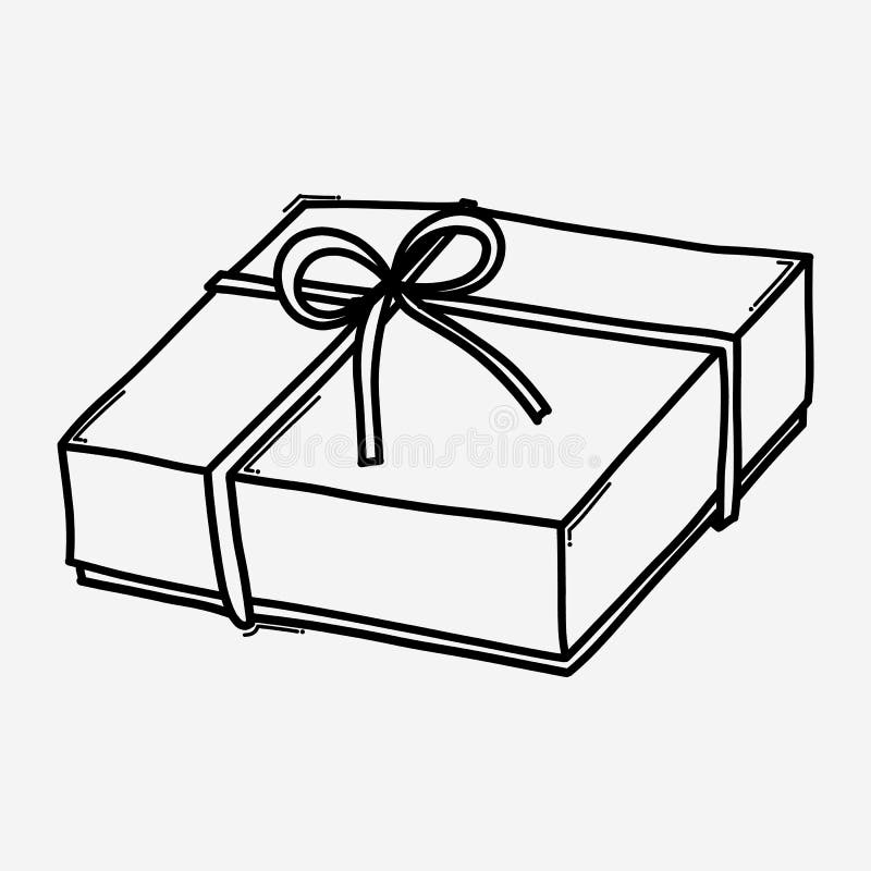 Gift Box Doodle Vector Icon. Drawing Sketch Illustration Hand Drawn ...