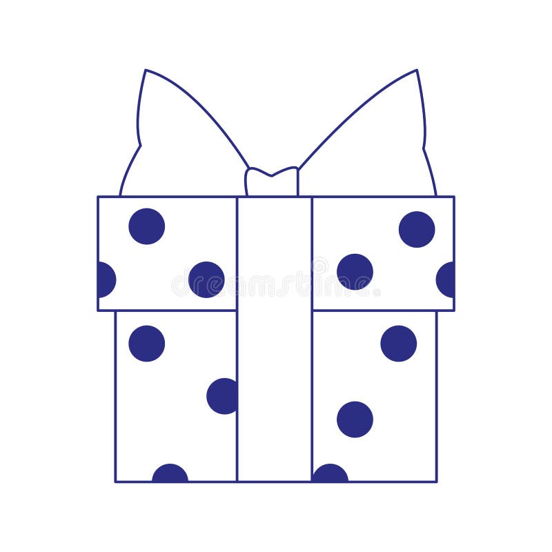 Gift box with dots design stock vector. Illustration of present - 164027621