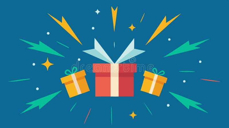 Gift Box Explosion a Dynamic Illustration of Gift Boxes Bursting Open ...