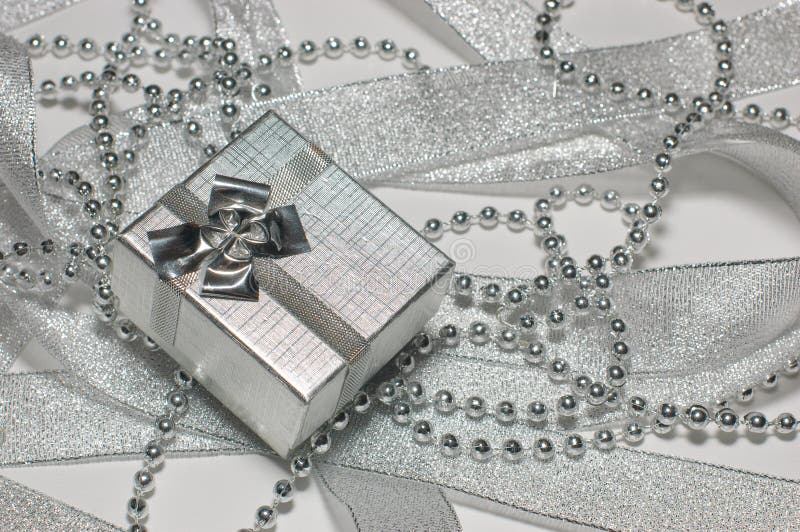 Gift Box with Festive Decor Stock Image - Image of ornate, garland ...